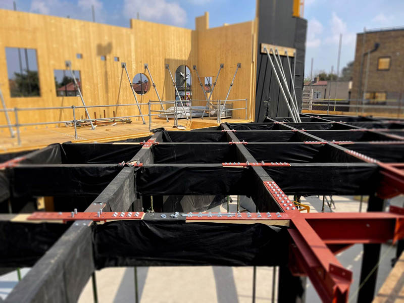 G-frame completes CLT installation at Kingsley Hall | CLT, Glulam ...